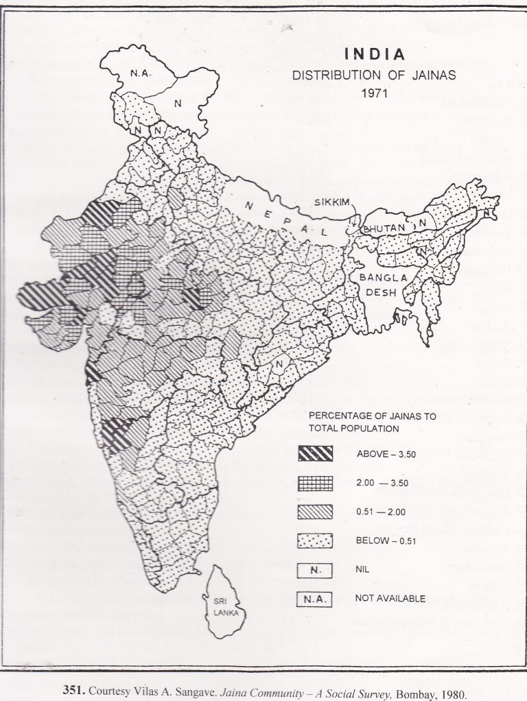 93. India Distribution Of Jaina Population